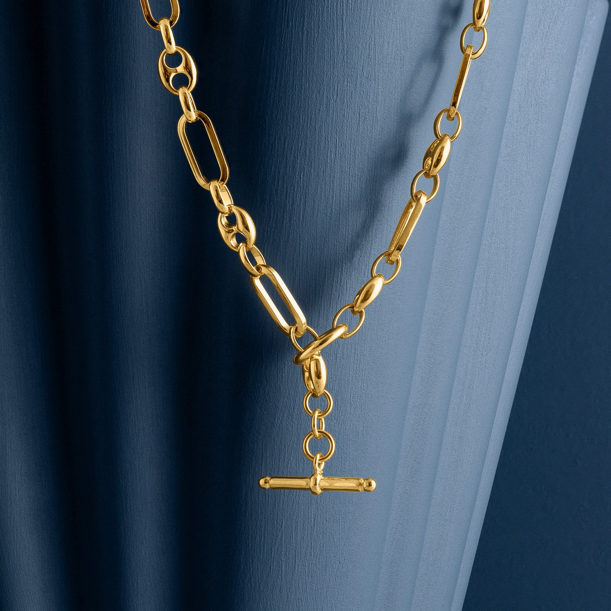 LOEL | GOLD MIXED LINK CHAIN NECKLACE