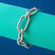 LARGE CHUNKY SILVER CHAIN BRACELET | LOEL