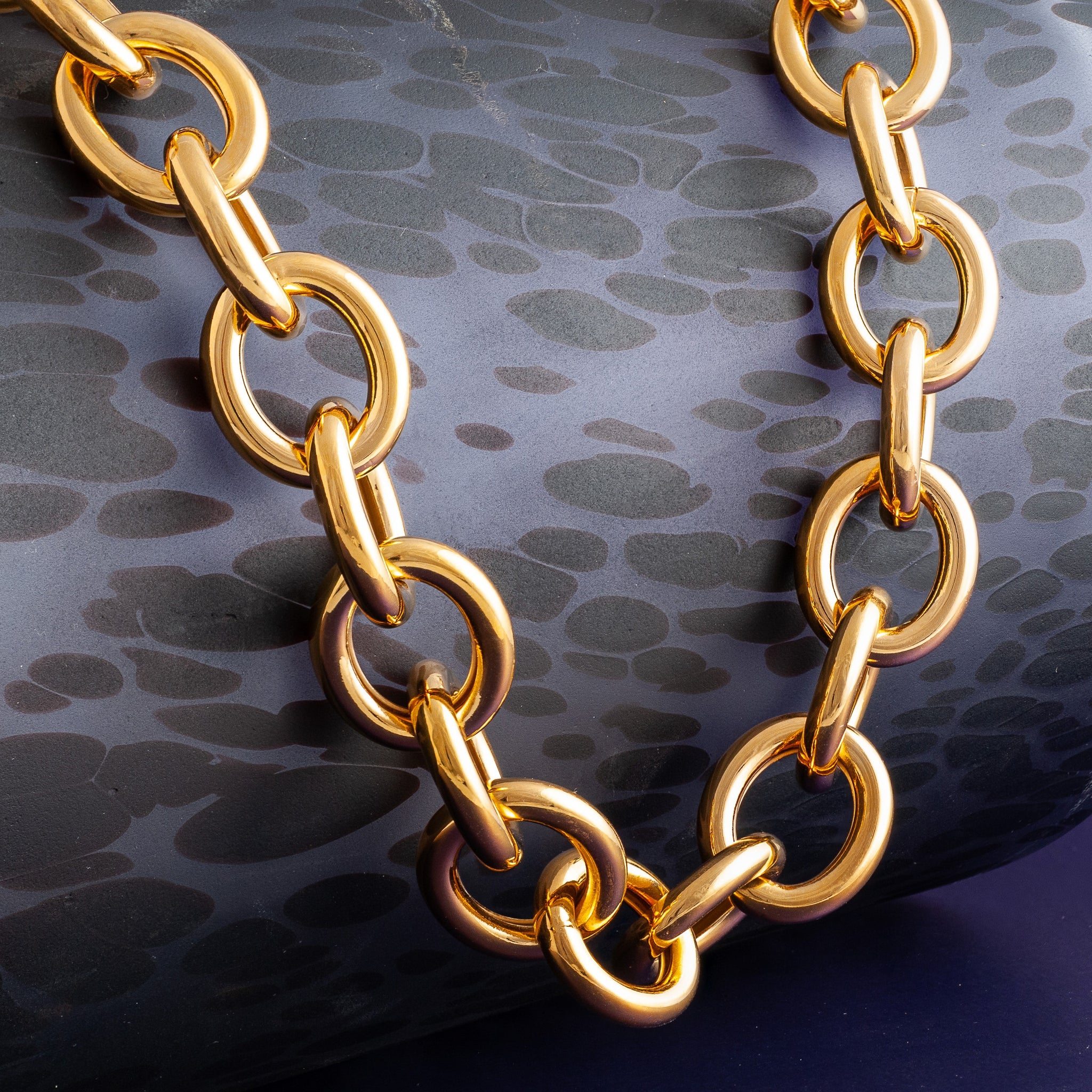 LARGE GOLD THICK CHAIN NECKLACE | LOEL