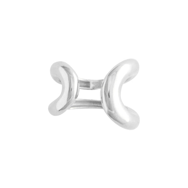 SILVER CHUNKY LOOP RING | LOEL